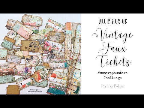 MAKING ALL KINDS OF VINTAGE TICKETS | #msscrapbusters EPISODE 41 ...