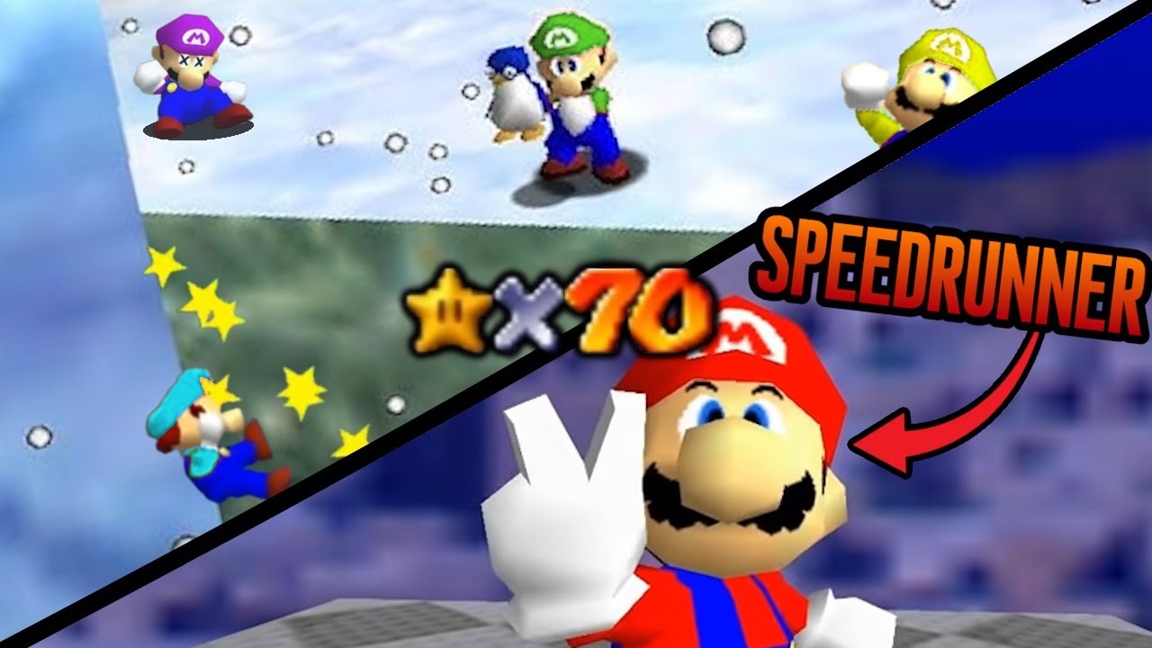 Super Mario 64: SPEEDRUNNER vs. 4 CASUALS - YouTube