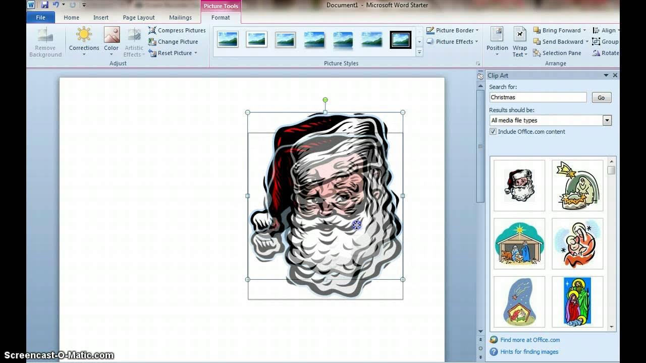How to Make a Christmas Card using Microsoft Word - YouTube