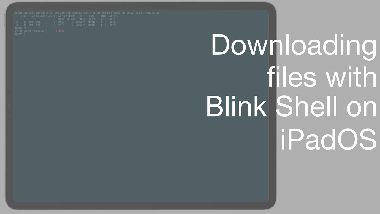Transfer files with Blink Shell on iPadOS 13 and scp - YouTube
