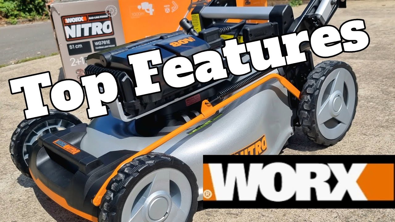 Worx Nitro WG761E Cordless Lawnmower Features - YouTube