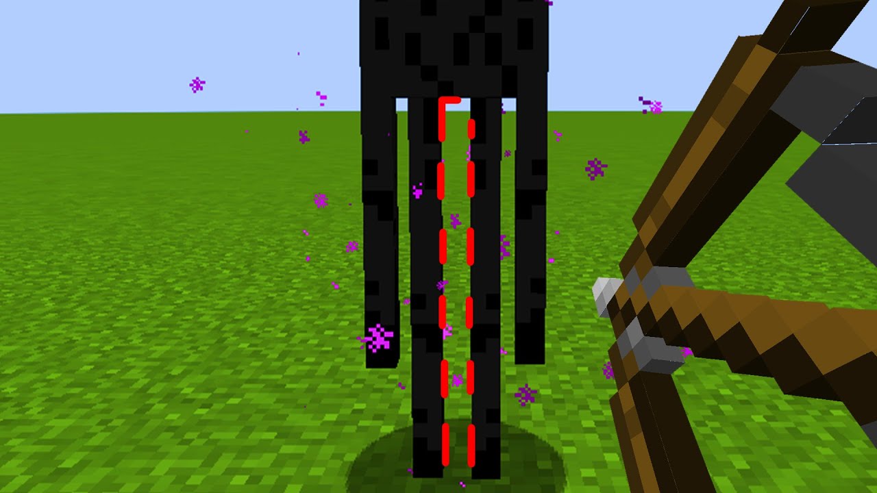 Minecraft: will the arrow fly through different mobs - YouTube
