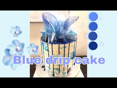 Royal Blue Drip Cake - YouTube