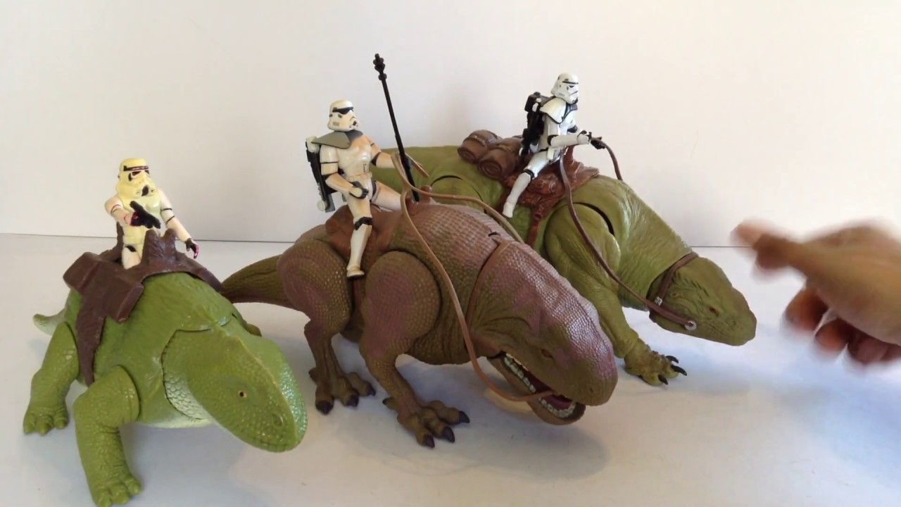 Comparación Dewbacks Star Wars de Hasbro, Vintage, Power of the Force y ...