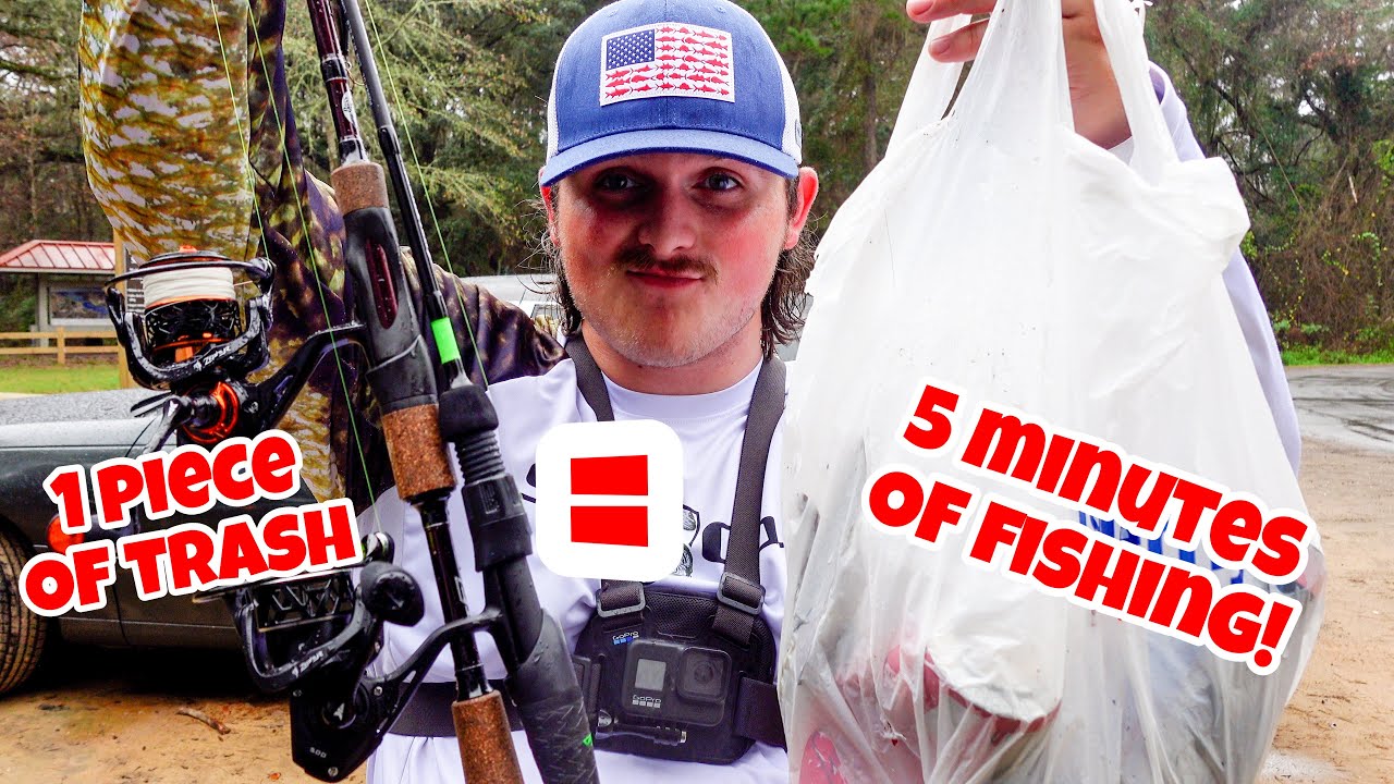 For Every Piece of Trash, I Fish For 5 Minutes! Mule Fishing Cleanup ...