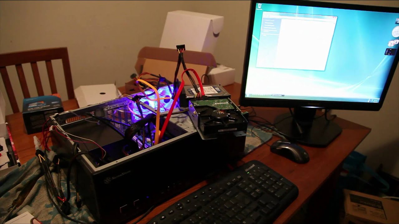 HTPC Build Silverstone GD05 Case Gigabyte H55M-USB3 - YouTube