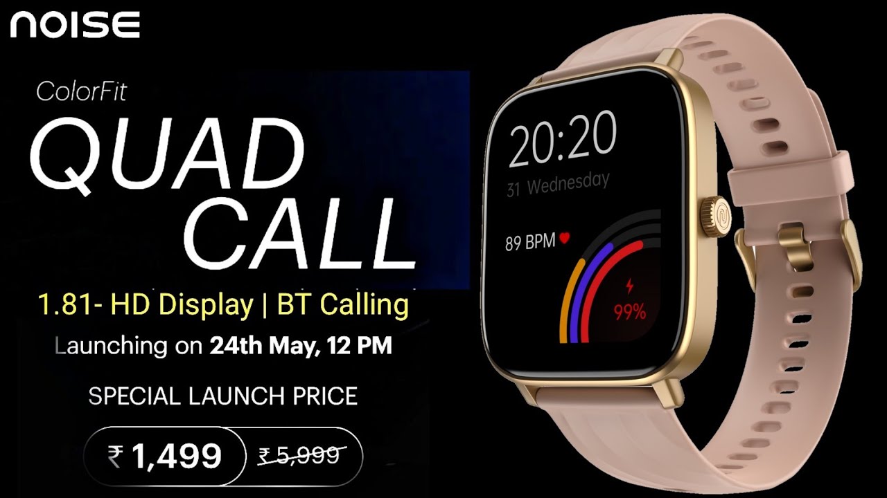 Noise Colorfit Quad Call Smartwatch | 1.81- HD Display | BT Calling | 7 ...