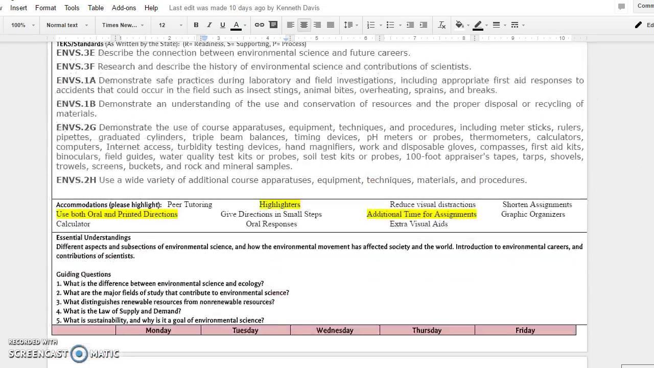 Reviewing Lesson Plans - YouTube