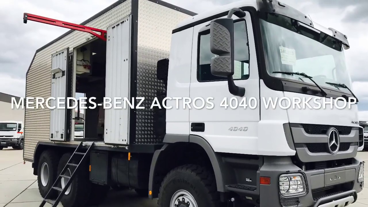 Degroote Trucks: Mercedes-Benz Actros 4040 workshop for sale - YouTube