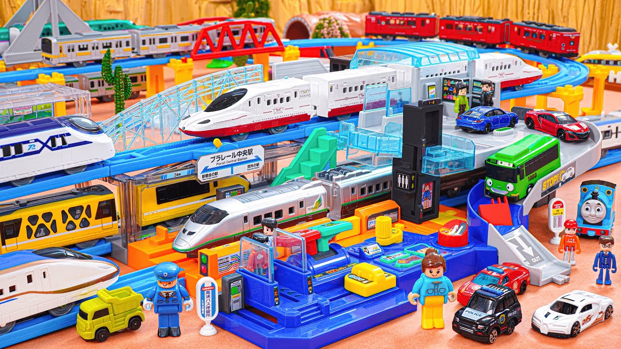 Plarail Shinkansen ☆ Construction the Plarail Lever Action Big Station ...