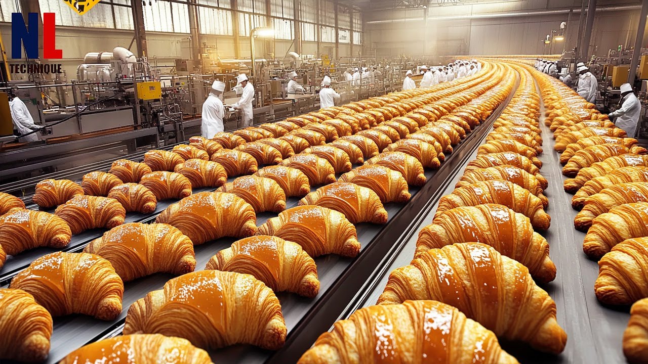 How MILLIONS of CROISSANTS Are Made in Morden Factories: Fully ...