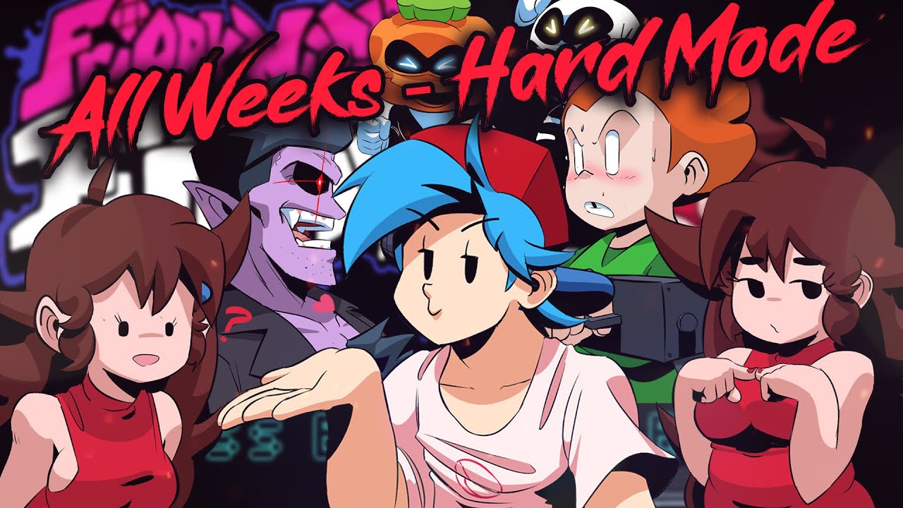 FNF HD - All Weeks - Hard - All Cutscenes & Dialogue - Friday Night ...