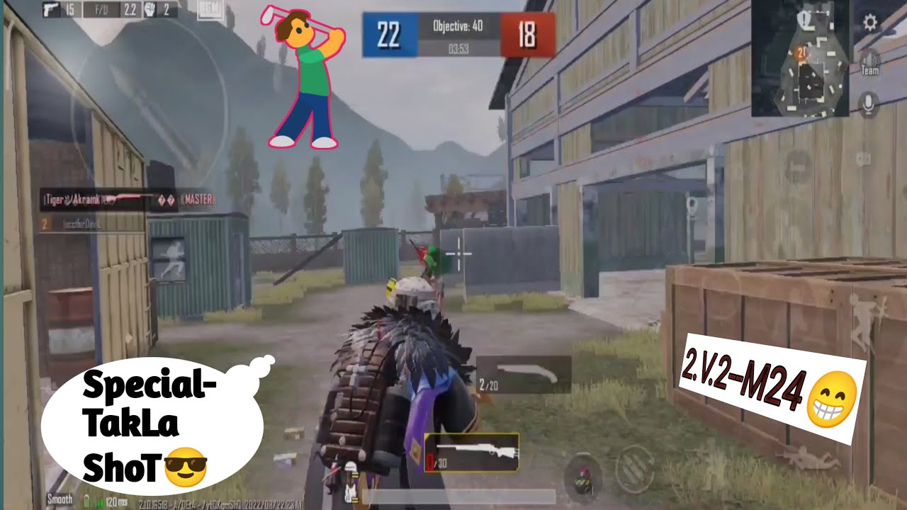 2.v.2--Costom M24 wiTh Fun 😂 Game Of DeviL special Takla Shot #bgmi # ...