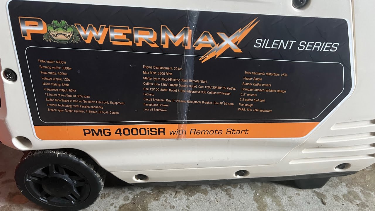 Powermax pmg 4000isr Oil Change , Generator , Bowfishing , Camping ...