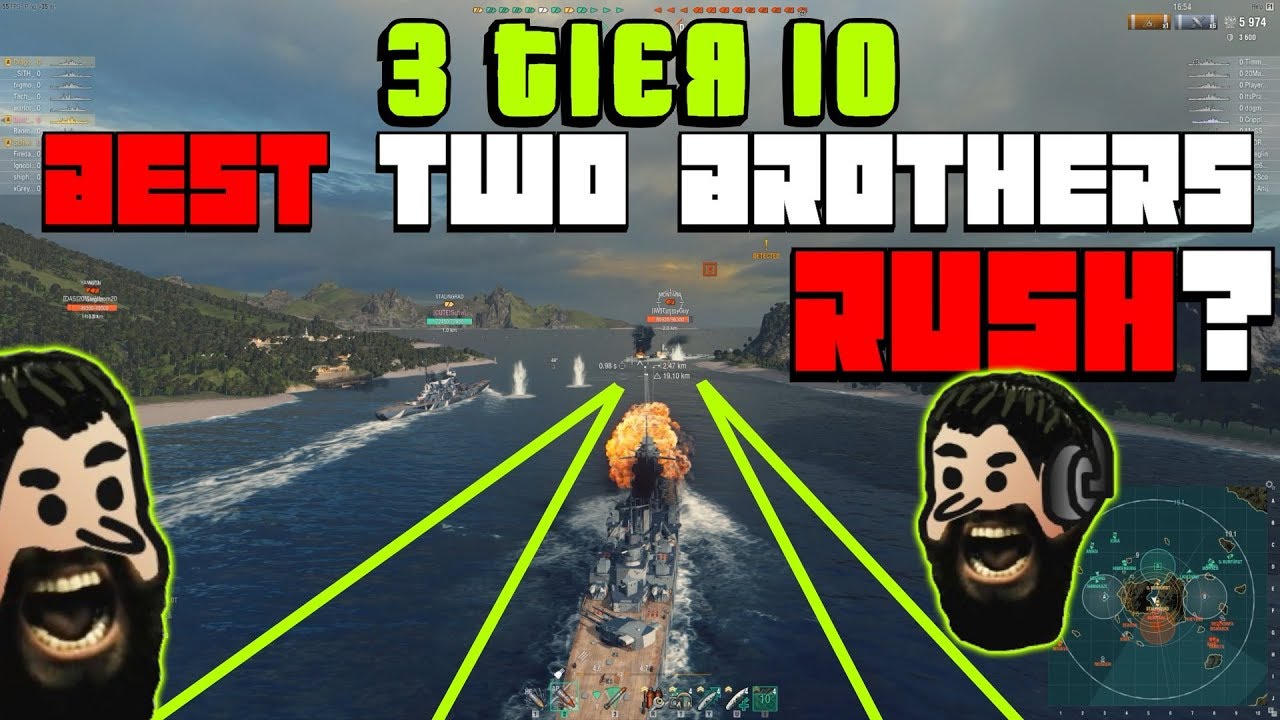 Best Rush - Two Brothers Rush =) || World of Warships - YouTube