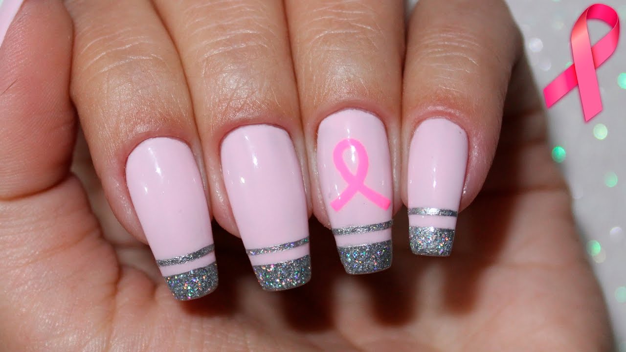 Desenhos De Unhas Rosa Com Lacos