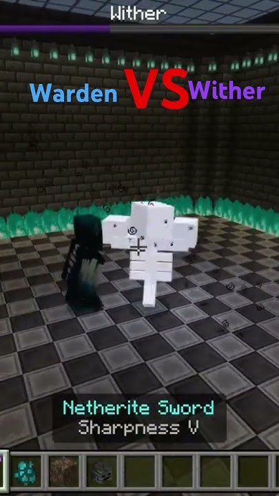 The Warden Vs The Wither Minecraft Youtube