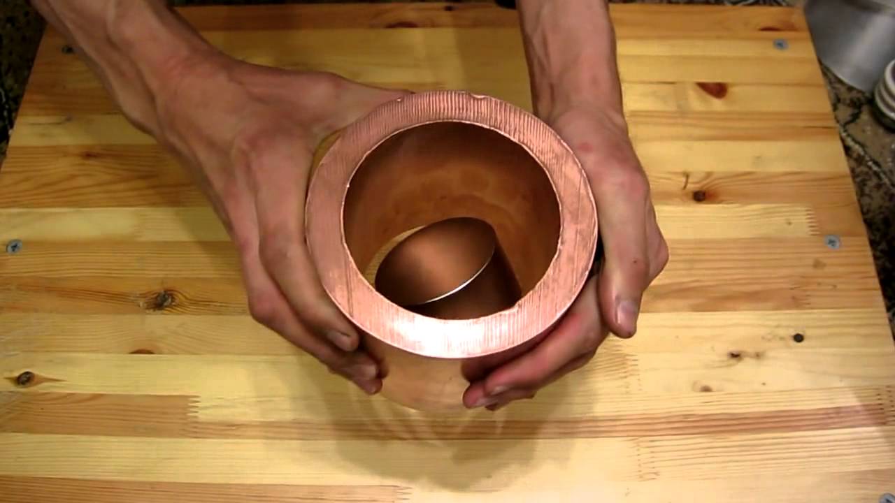 Вот что будет, если бросить магнит в медную трубу... - YouTube