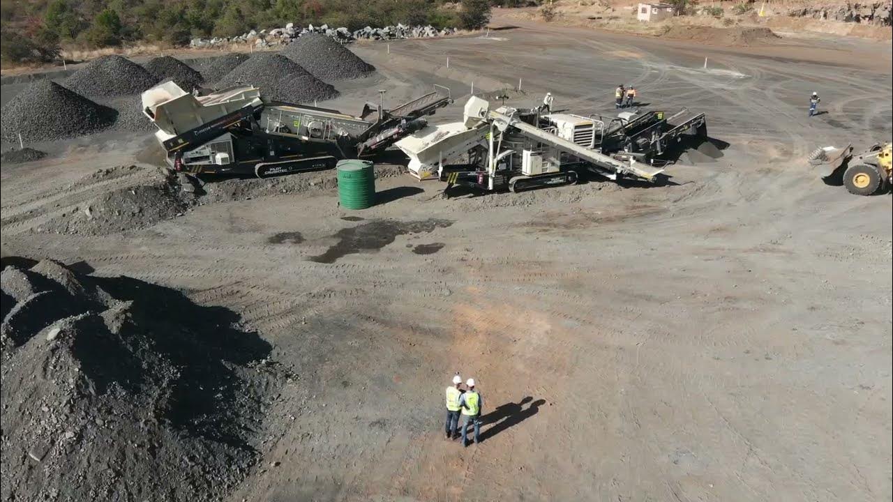 A train of Metso mobiles supplied by Pilot Crushtec is winning the day ...