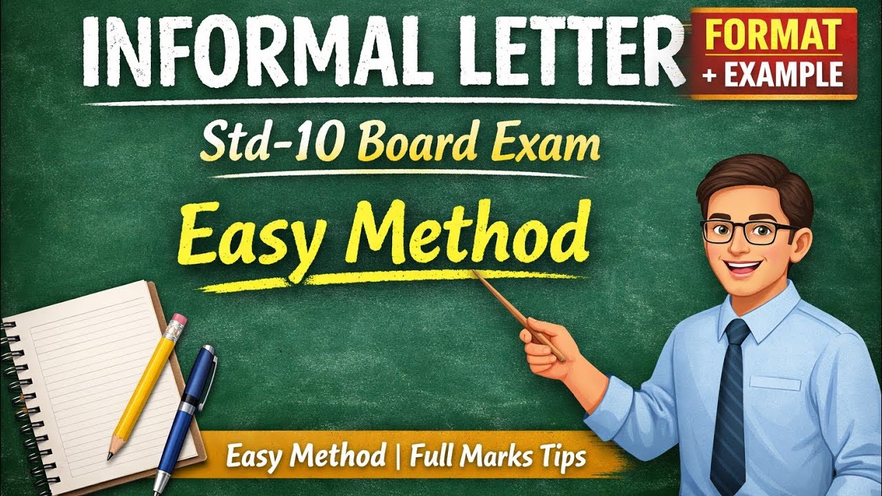 Letter Writing "Informal letter" for std-10 explain easy method 10th ...