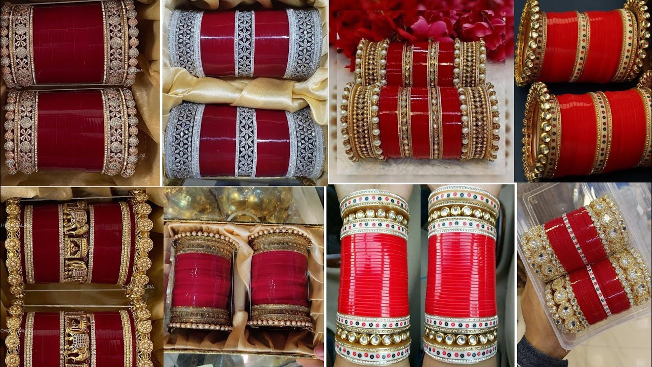 Traditional Punjabi Kundan Chuda Designs/Kundan Diamond Wedding Chuda ...