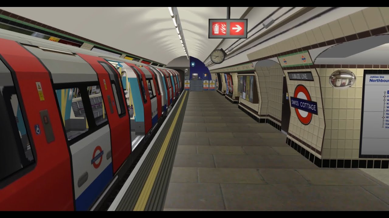 OpenBVE Jubilee Line | Stratford - West Hampstead (1996 Stock) - YouTube