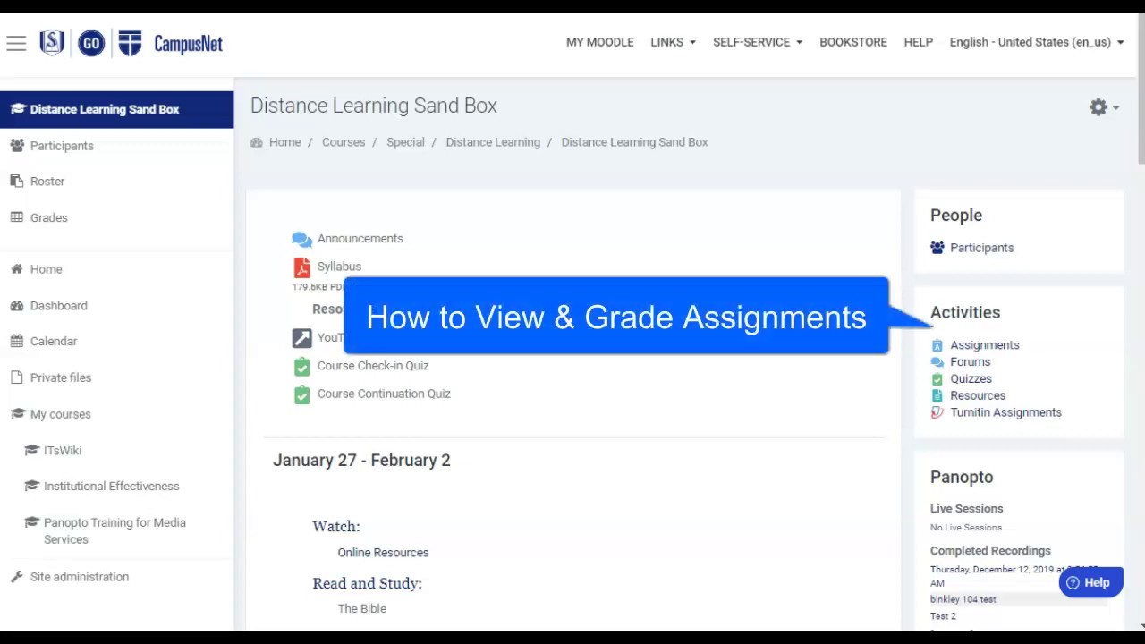 How to Grade an Assignment in CampusNet - YouTube