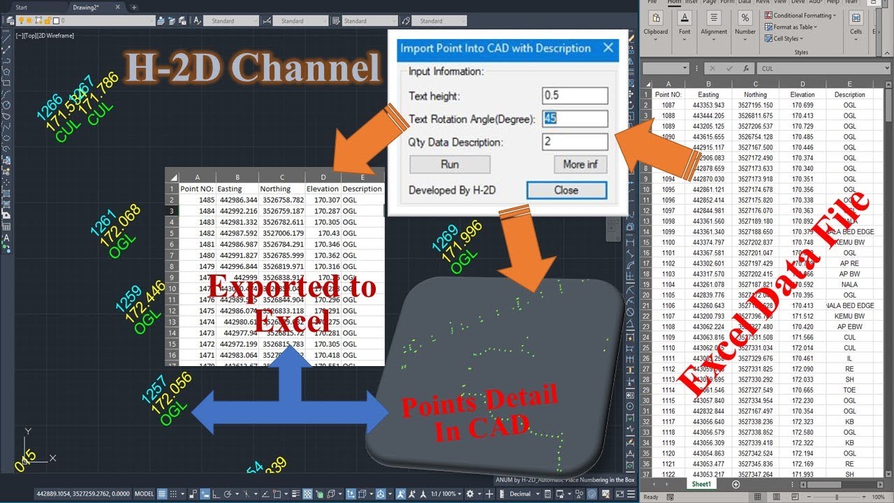 How Import Point Data With Description From Excel Data File Very Easy ...