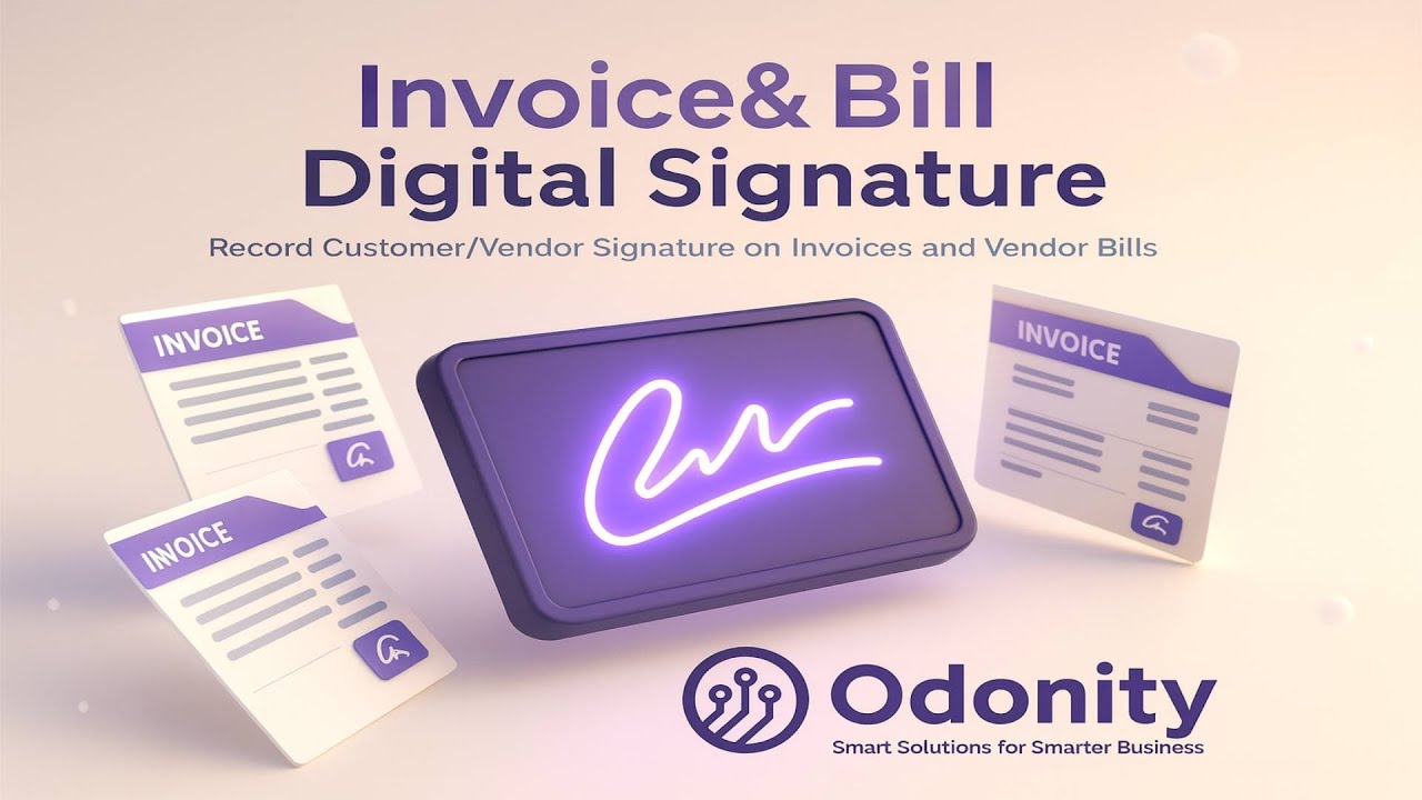 Odoo Invoice & Bill Digital Signature | Record Customer/Vendor ...