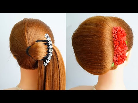 Big French Bun Hairstyle With Hair Tools