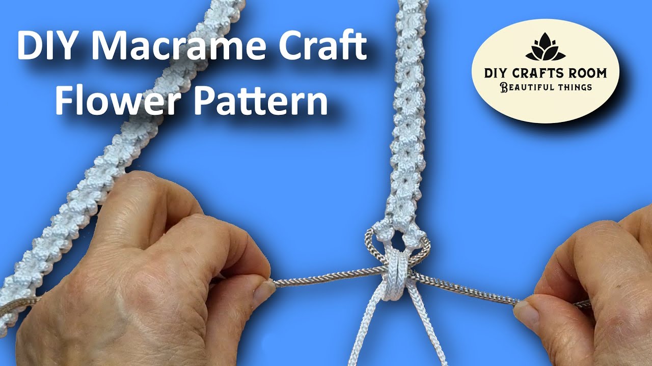 DIY Macrame Tutorial / Creating Flower Patterns / Cord Crafts - YouTube