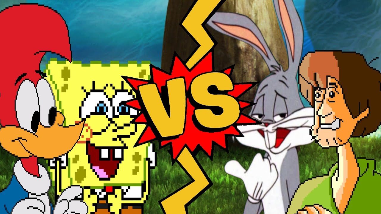 M.U.G.E.N Battles | Woody Woodpecker/SpongeBob vs Bugs Bunny/Shaggy ...