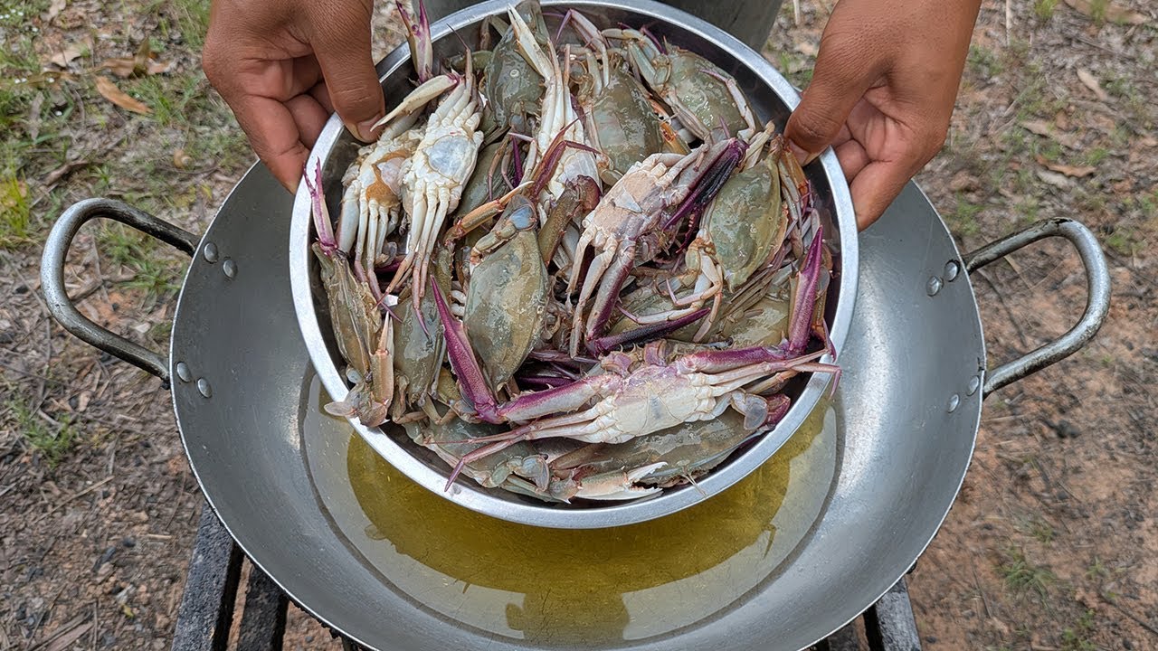 Tasty Deep Fried Crab Recipe | Crispy Crab Cooking and Eating - YouTube