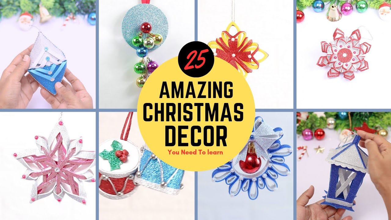 26 Christmas decoration ideas with eva foam sheet | DIY Christmas craft ...