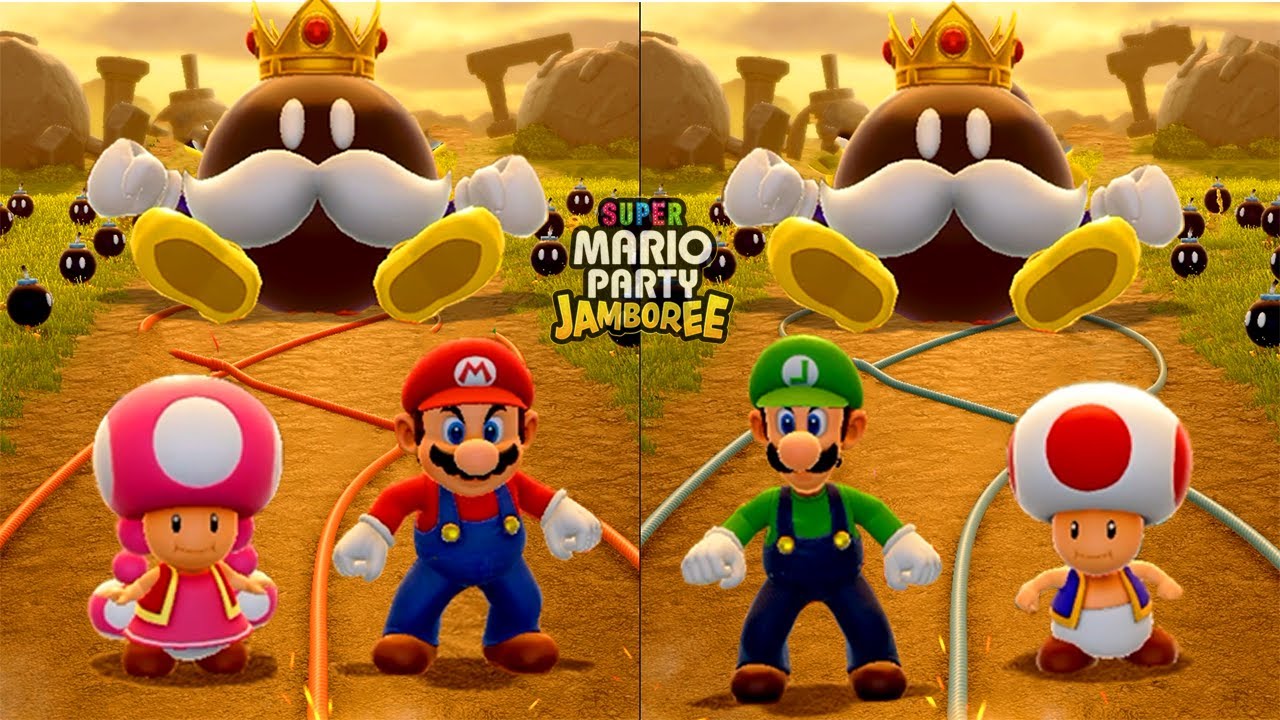 Super Mario Party Jamboree - The Top Lucky Minigames - Mario vs Luigi ...