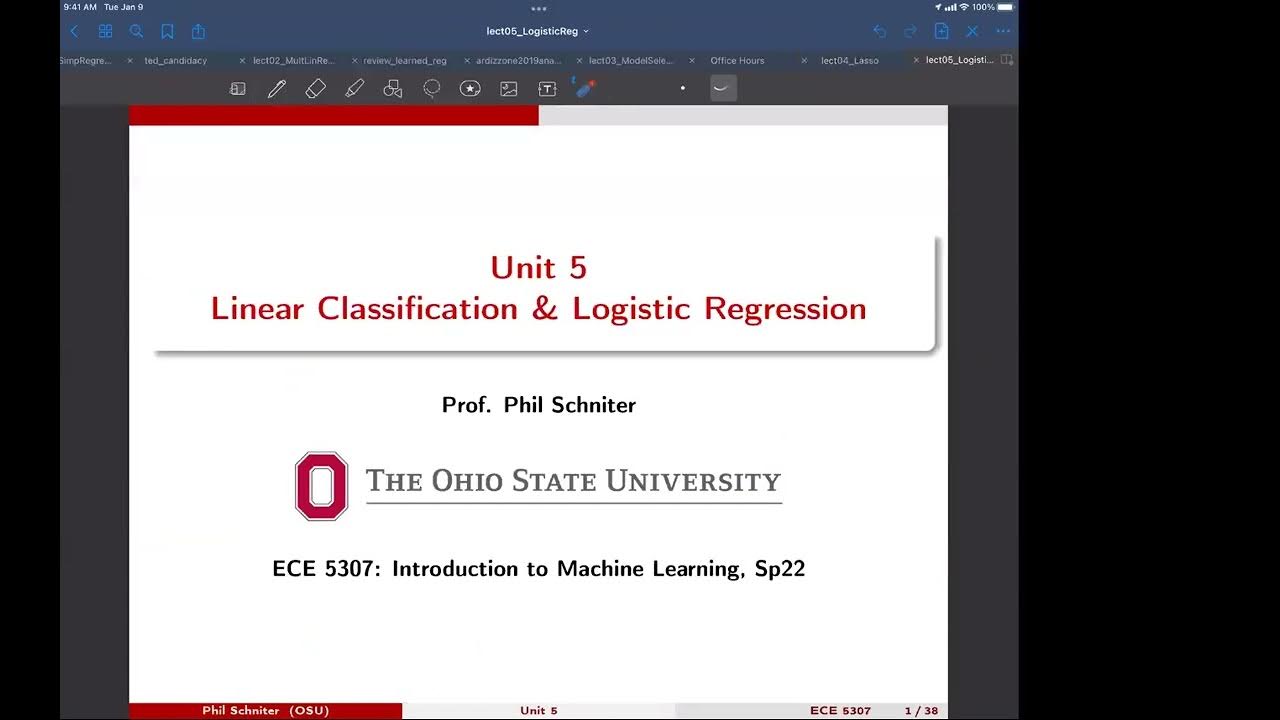 Lecture 4c and 5a: Linear Classification and Logistic Regression - YouTube