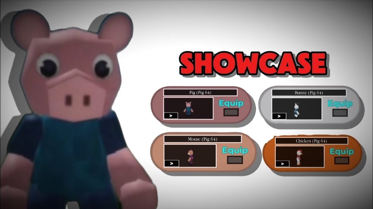 SHOWCASE THE PIG 64 SURVIVAL SKIN | (ROBLOX PIGGY) - YouTube