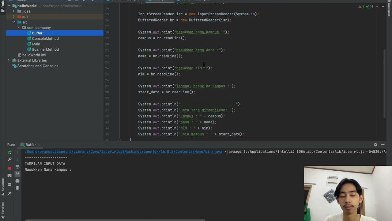 Input Output Java Dengan Class Scanner,Buffer,dan Console - YouTube