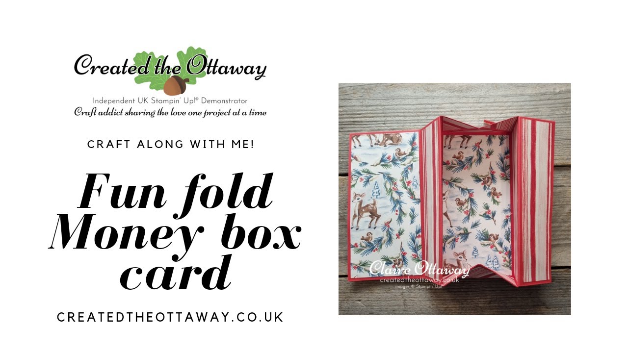 Fun fold money box card tutorial @createdtheottaway - YouTube