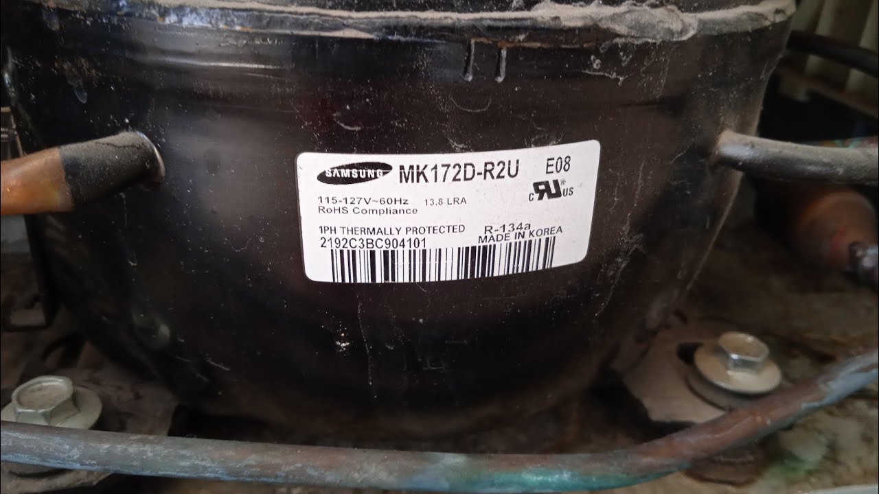Compresor samsung mk172d r2u datos técnicos capacidad hp - YouTube
