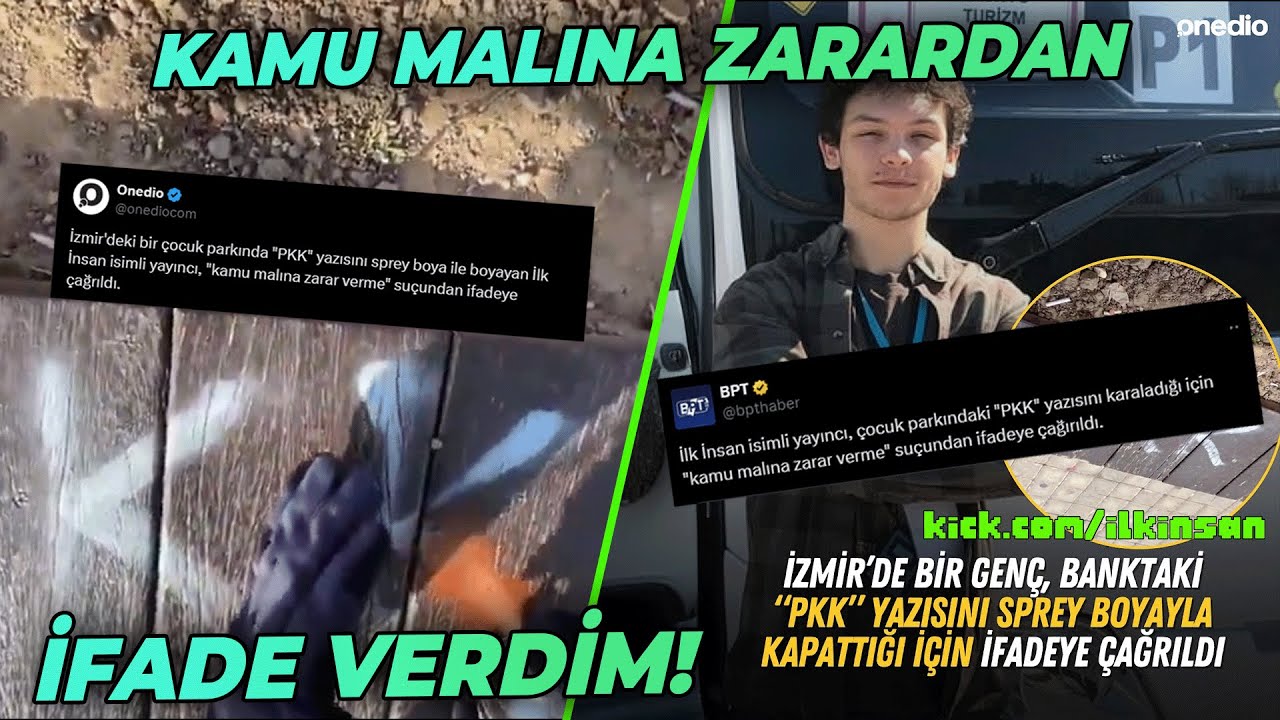 PKK YAZISINI SİLDİĞİM İÇİN KAMU MALINA ZARARDAN İFADEYE ÇAĞRILDIM ...