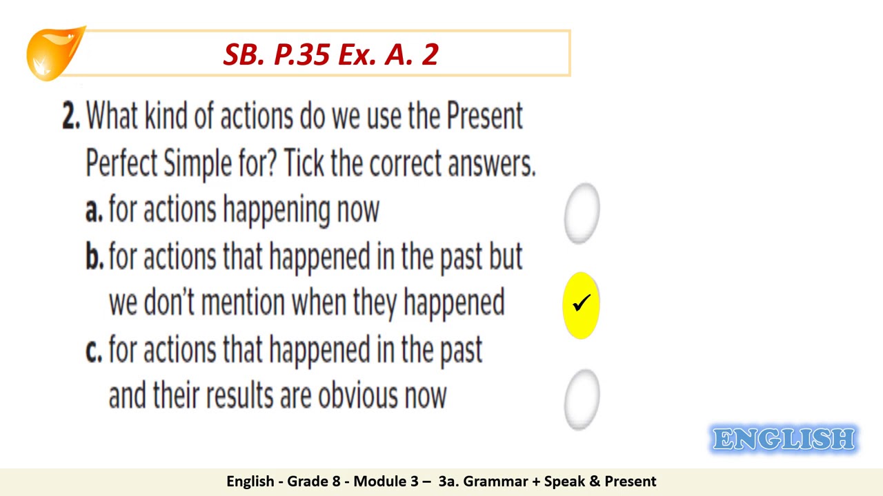 Grade 8 English 3a Grammar + Speak& Present - YouTube