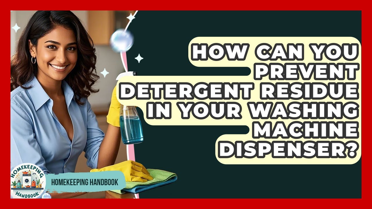 How Can You Prevent Detergent Residue In Your Washing Machine Dispenser ...