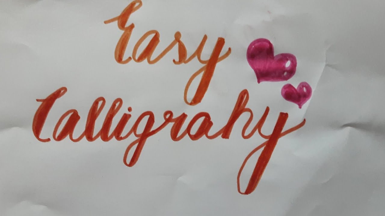 Easy calligraphy for beginners - YouTube