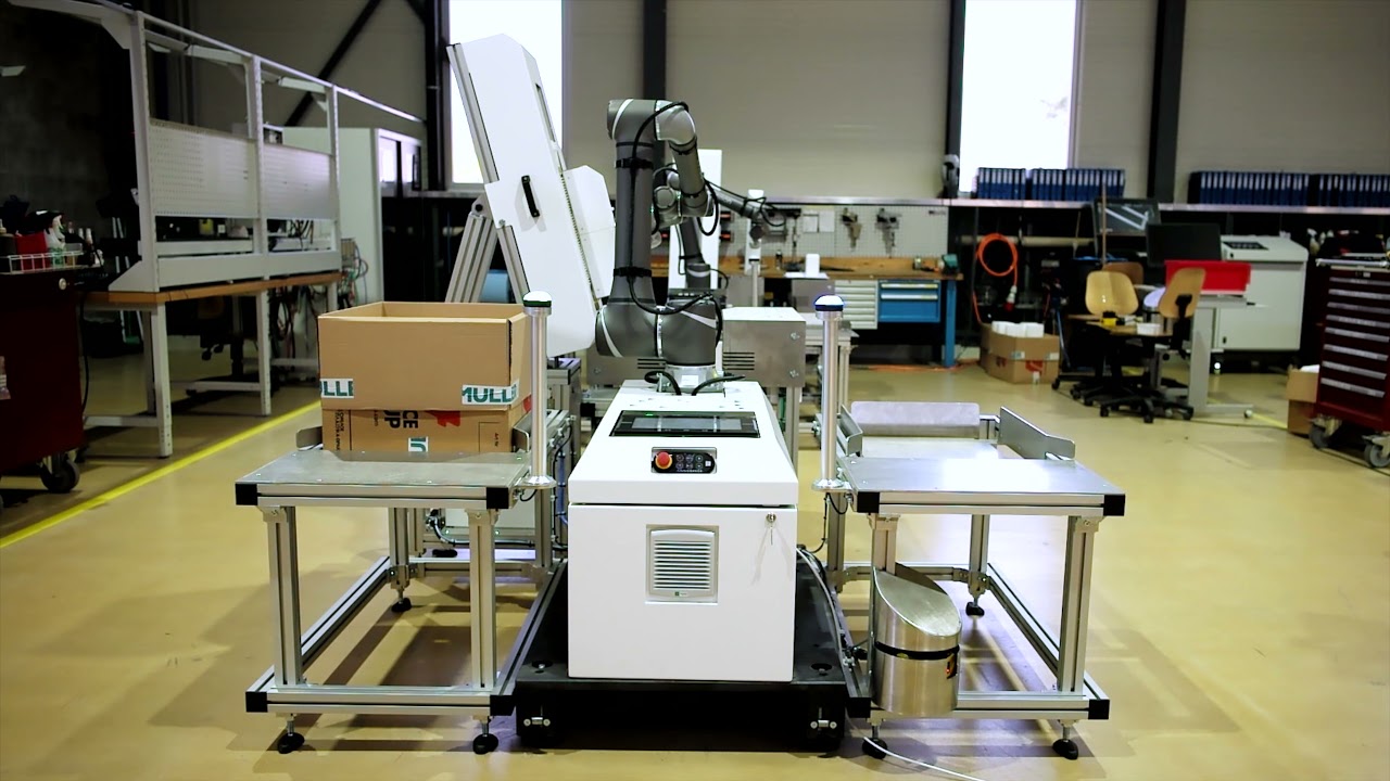 Fully Automated Cobot Stack Counter and Case Packer - YouTube