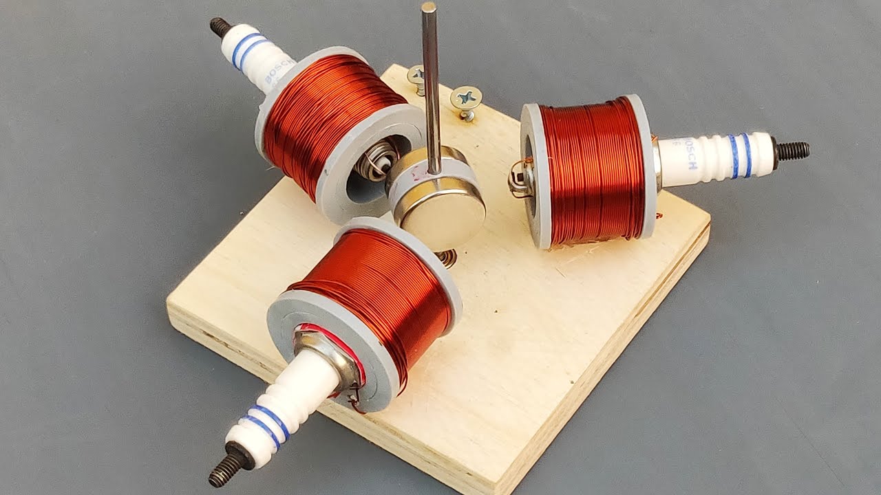 Free Energy Generator Using Coil Winding on Sparkplug - YouTube
