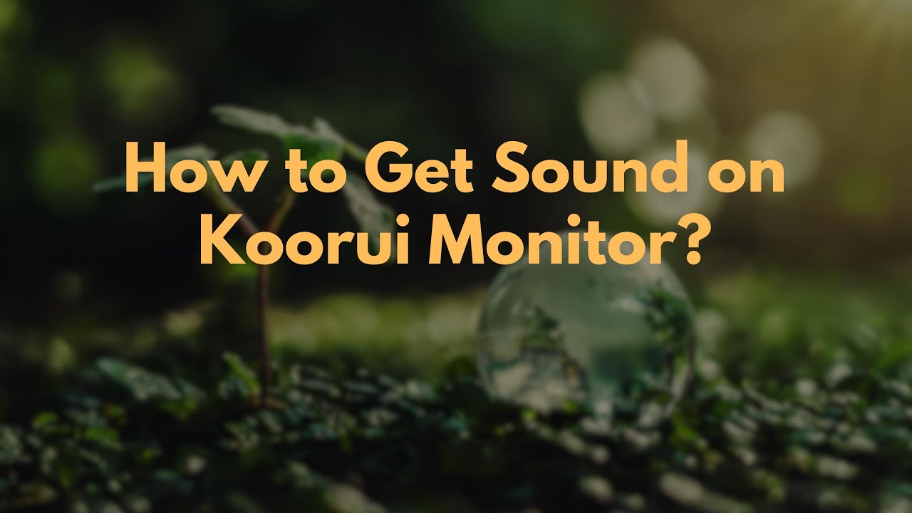 How to Get Sound on Koorui Monitor? - YouTube