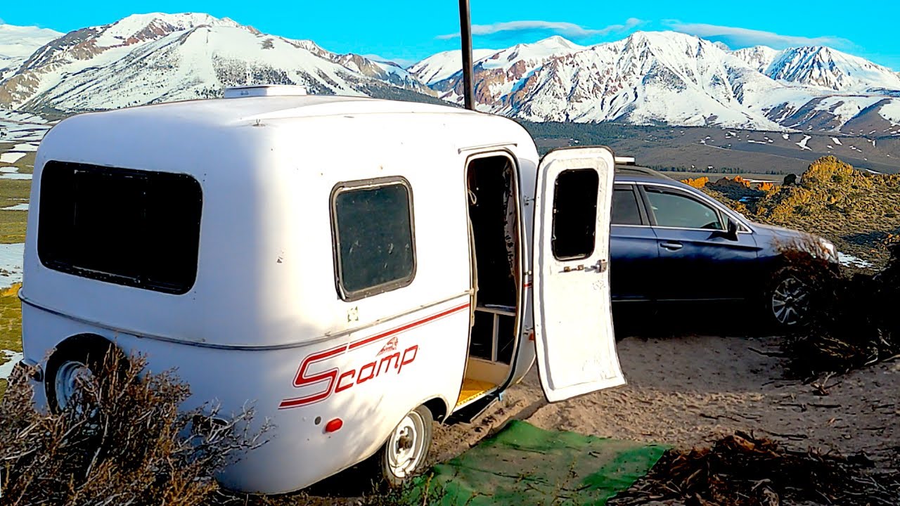 SCAMP WITH A WOOD STOVE IN THE EASTERN SIERRA - YouTube