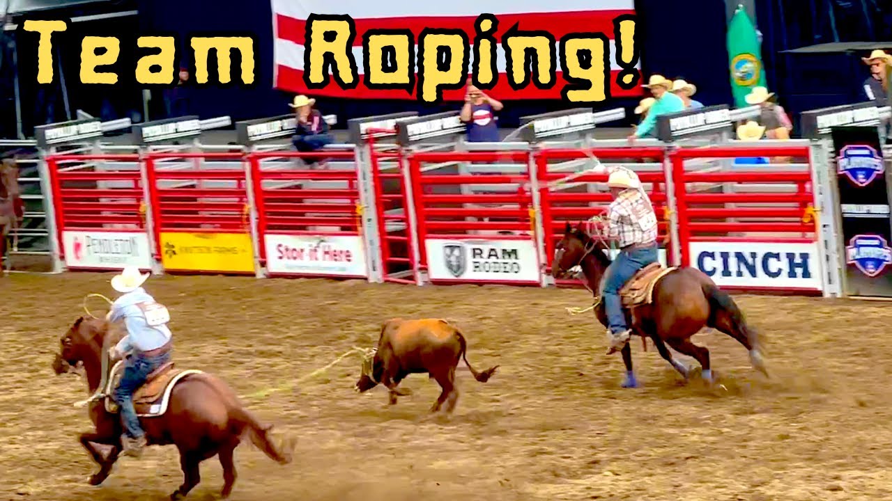 Team Roping in Puyallup Rodeo 2024 - YouTube