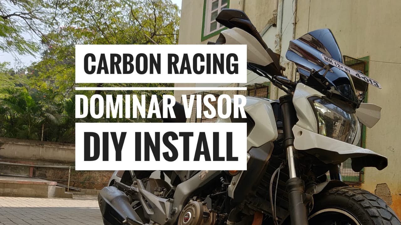 Dominar 400 2017 UG | CR Smoked VISOR | Windshield | DIY INSTALL ...